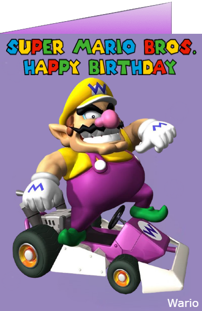 Wario - Mario Brothers Birthday ecards