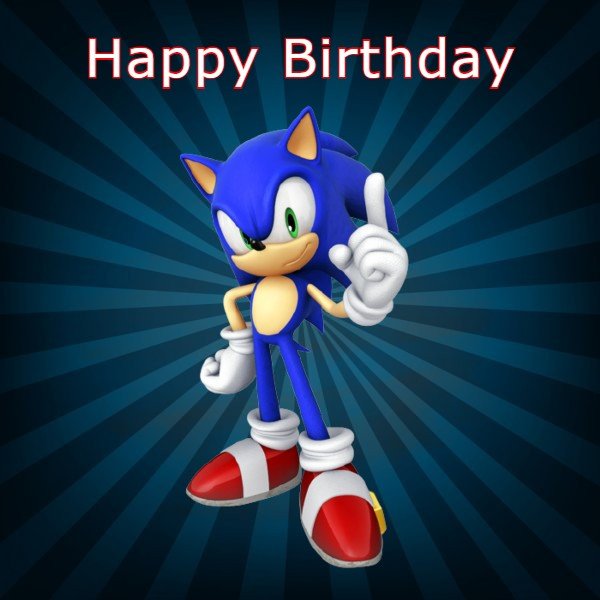 Sonic Birthday Greeting Cards